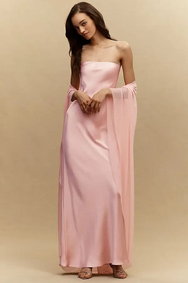 Norma Kamali Bias Strapless Gown - Ballet Pink