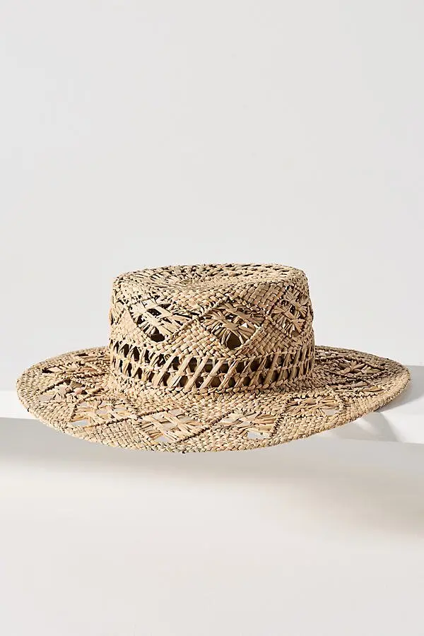 WYETH Straw Boater Hat - Natural