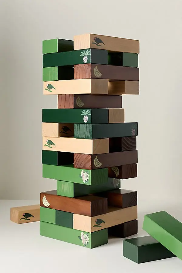 Farm Rio X Jenga Tower - Dark Green