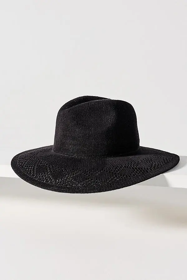 WYETH Evie Flatbrim Rancher Hat - Black