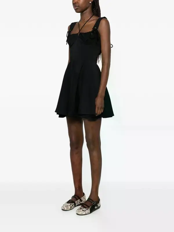 LES FILLES D'EVA Tied-straps Mini Dress - Black