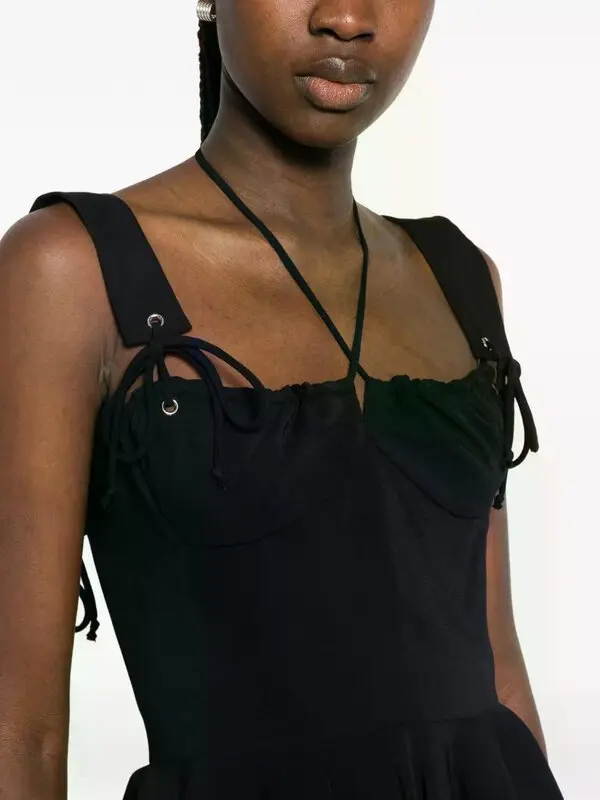 LES FILLES D'EVA Tied-straps Mini Dress - Black