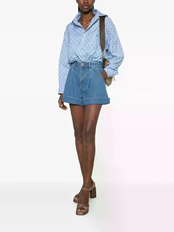 Etro Floral-print Striped Bodysuit