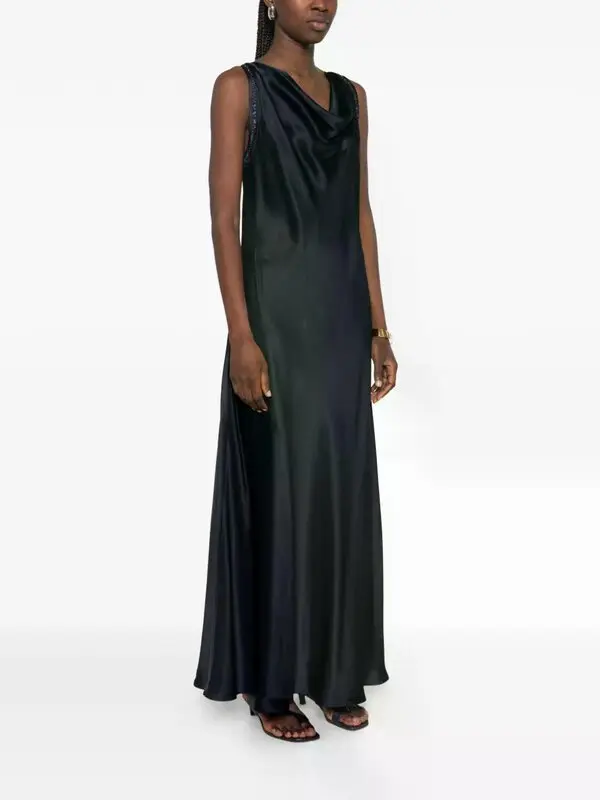 Antonelli Firenze Embellished Cowl-neck Maxi Dress - Black