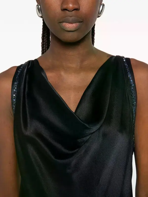 Antonelli Firenze Embellished Cowl-neck Maxi Dress - Black