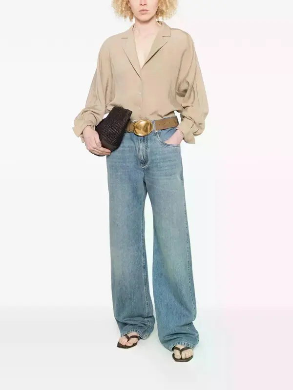 PHILIA LOFT Buttoned V-neck Shirt