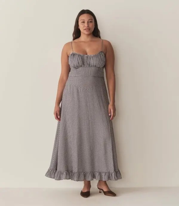 HMD Rosaria Gingham Maxi Dress - Santa Marina Gingham