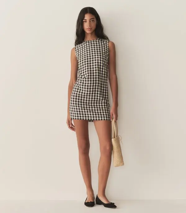 HMD Coralie Gingham Mini Dress - Black Marilyn Gingham