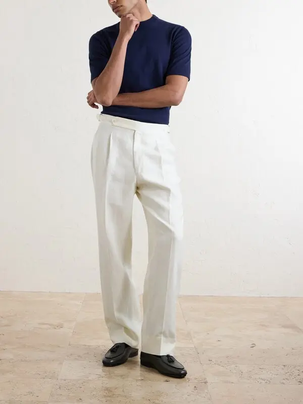 DE PETRILLO Knitted Cotton T-shirt - Blue