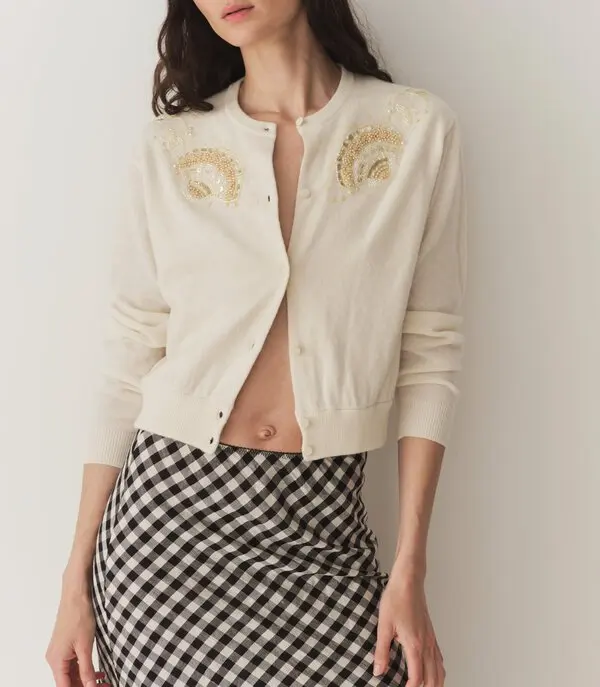 HMD Andrina Cashmere Cardigan - Eggshell