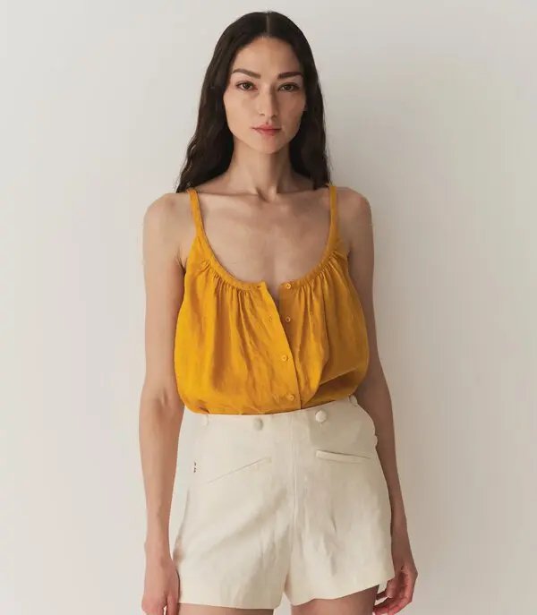 HMD Nalina Linen Top - Sunflower