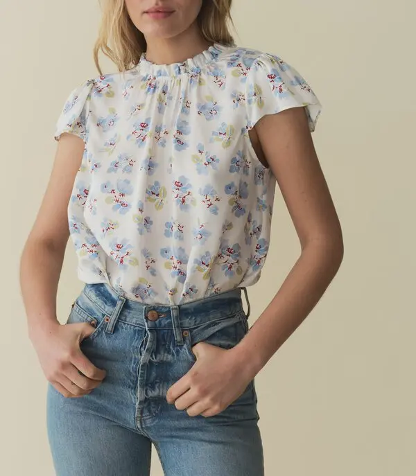 HMD Yvie Top - Bleu Frolicking Floral
