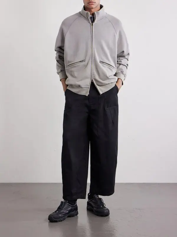 FRIZMWORKS Cotton-blend Jersey Zip-up Sweatshirt