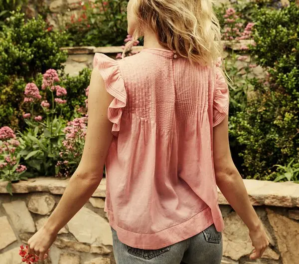 HMD Pintucked Sleeveless Top