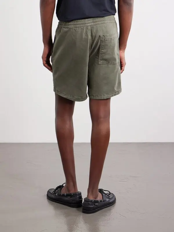 Nn07 Straight-leg Twill Drawstring Shorts - Green
