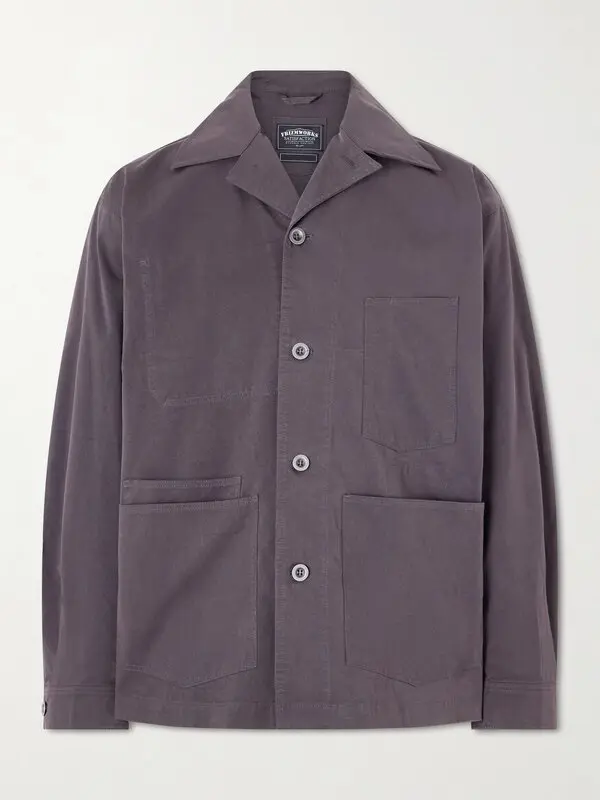 FRIZMWORKS Relaxed Cotton-blend Twill Blouson Jacket - Gray