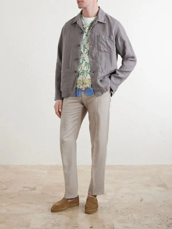Hartford New Palmito Printed Cotton Shirt - Neutrals