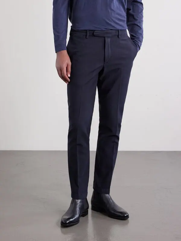Thom Sweeney Straight-leg Cotton-blend Chinos