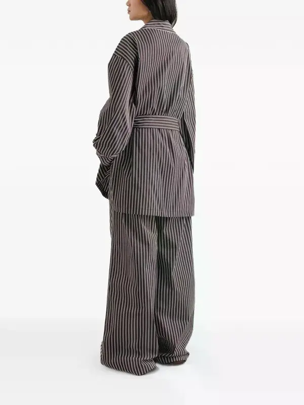 Dolce & Gabbana Striped Poplin Shirt - Brown