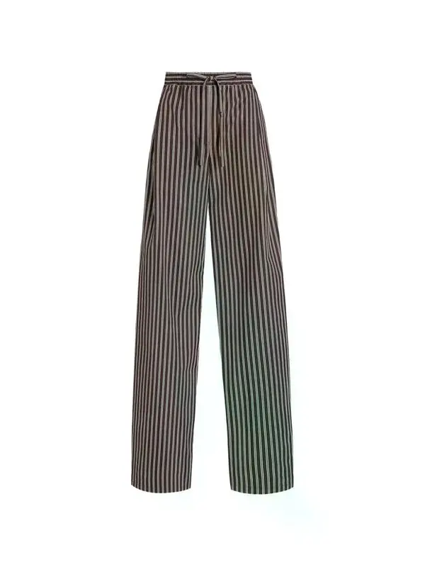 Dolce & Gabbana Striped Poplin Trousers - Brown
