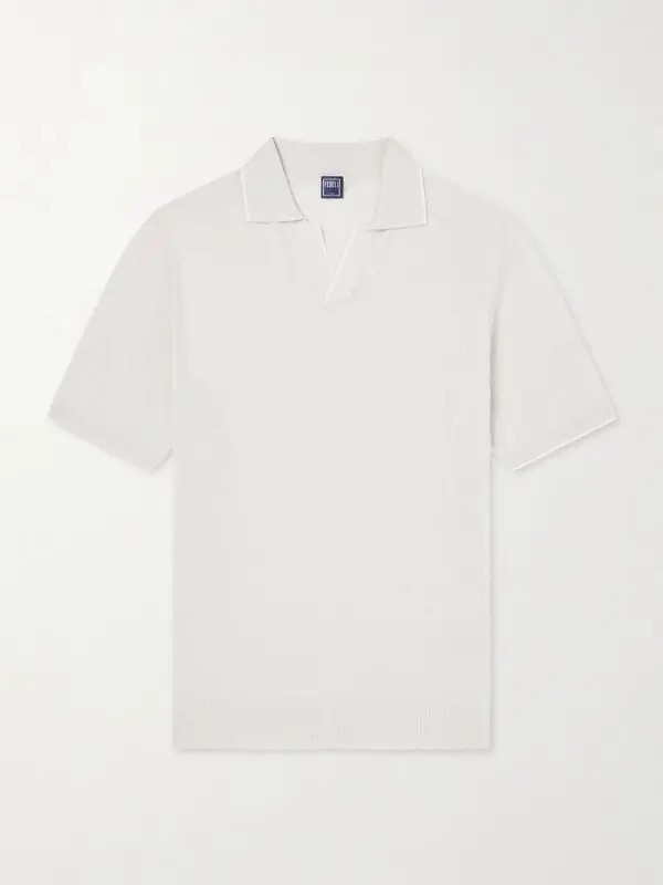 Fedeli Delta Linen And Cotton-blend Polo Shirt