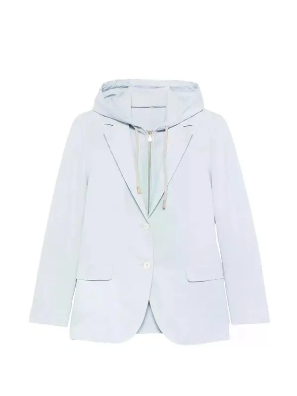 Eleventy Hooded Blazer - Blue