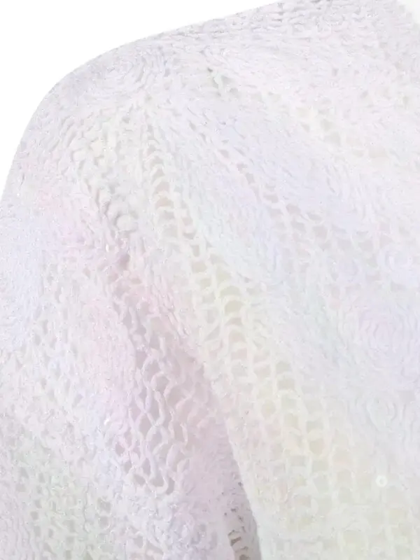 KANGRA Embroidered Sequin Top - White