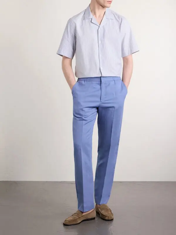 Paul Smith Straight-leg Cotton, Linen And Lyocell-blend Trousers