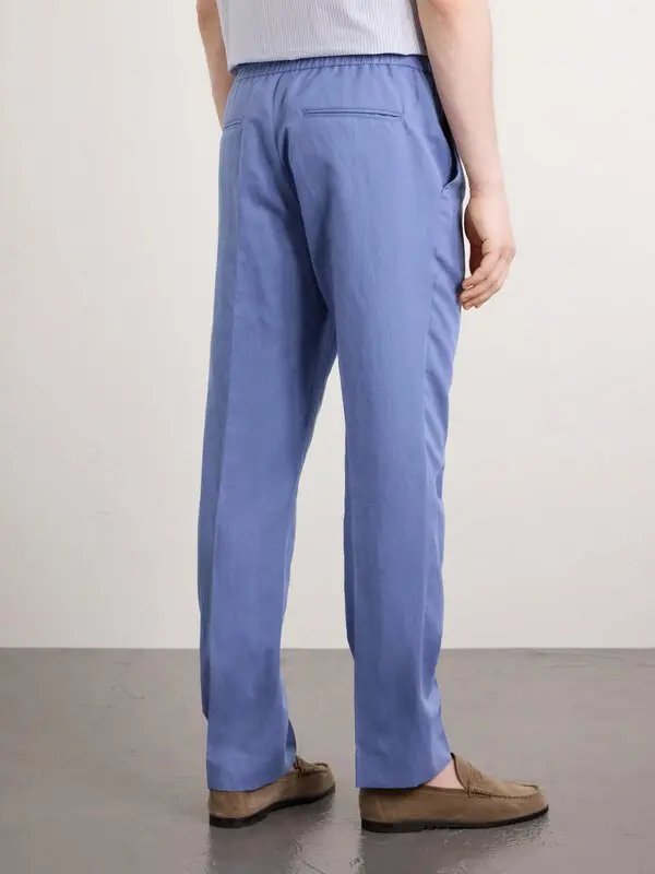 Paul Smith Straight-leg Cotton, Linen And Lyocell-blend Trousers