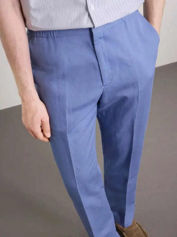 Paul Smith Straight-leg Cotton, Linen And Lyocell-blend Trousers