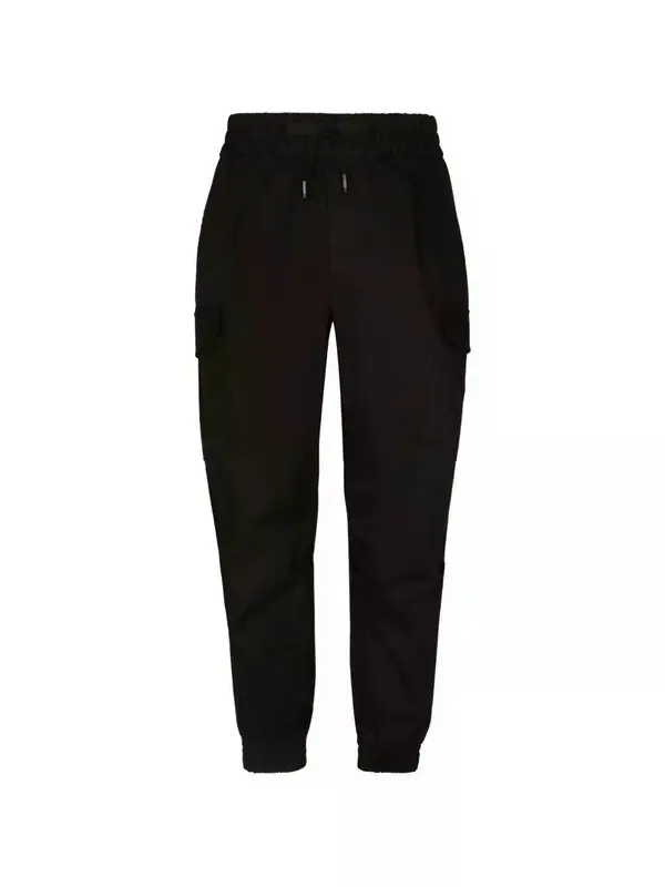 Dolce & Gabbana Cotton Cargo Pants With Branded Tag - Black