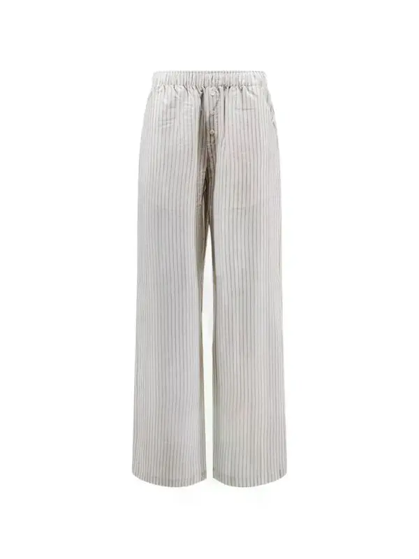 RÓHE Striped Trousers - White