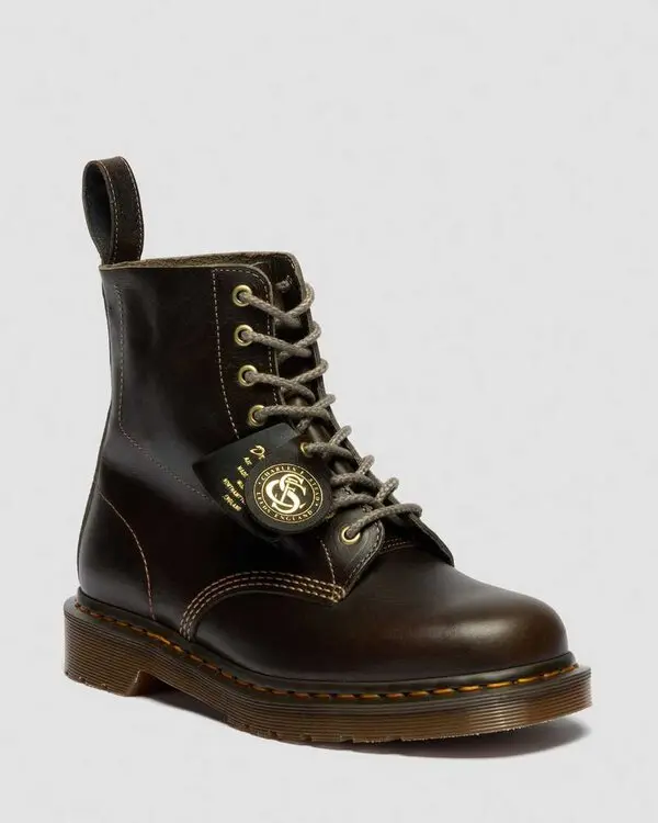 Dr. Martens 1460 Made In England Classic Calf Leather Boots - Gray