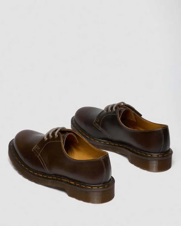 Dr. Martens 1461 Made In England Classic Calf Leather Shoes - Gray