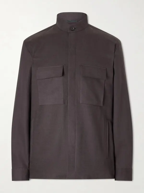 Zegna Linen Overshirt - Brown