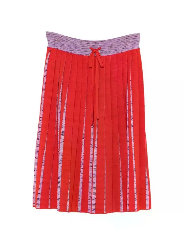 Missoni Printed Drawstring Mini Skirt - Red