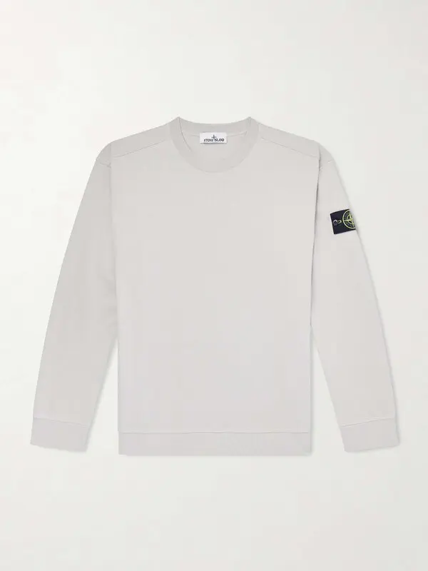 Stone Island Cotton-jersey Sweatshirt - Gray
