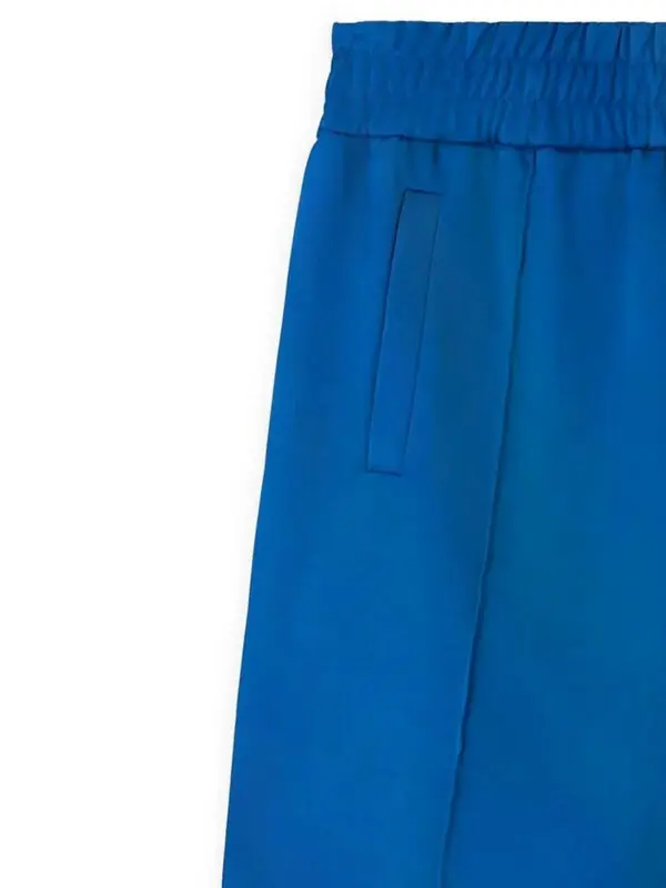 Palm Angels Curved Logo Track Shorts - Blue