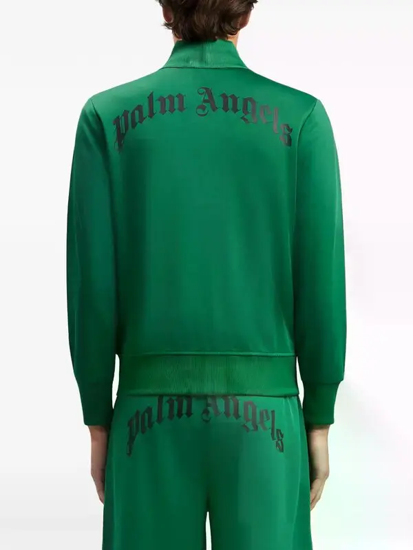Palm Angels Curved Logo Sweater - Green