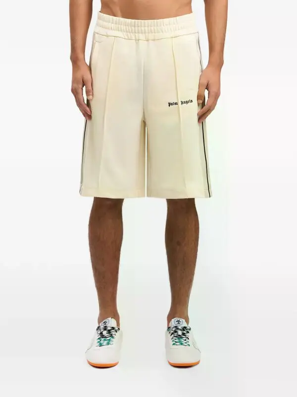 Palm Angels Elasticated-waistband Track Shorts - Neutrals