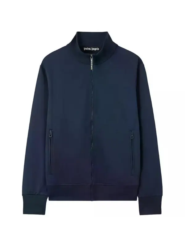 Palm Angels Curved Logo Jacket - Blue