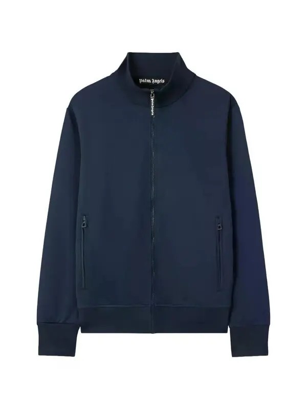 Palm Angels Curved Logo Jacket - Blue
