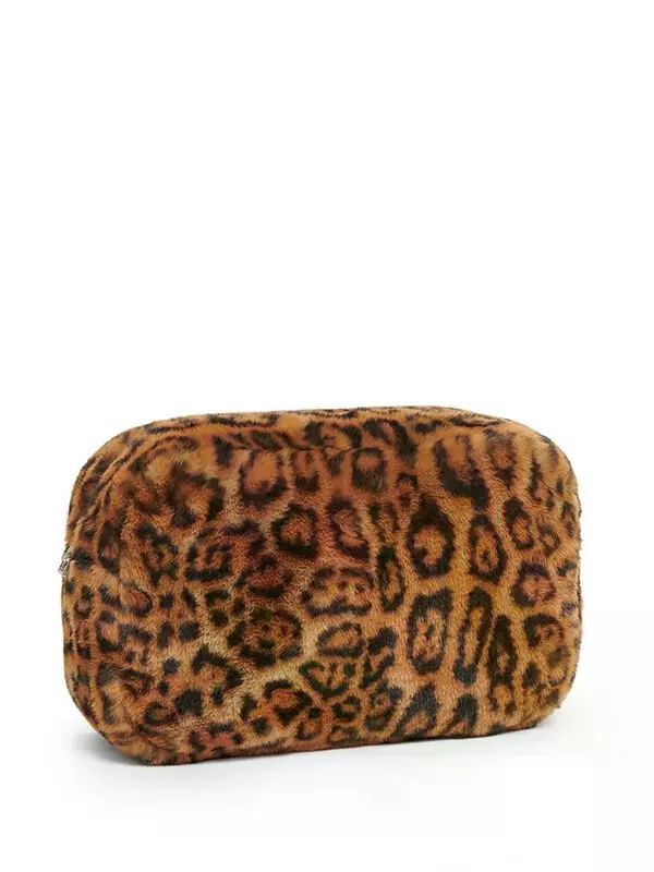 Apparis Noor Jumbo Leopard Wash Bag - Brown