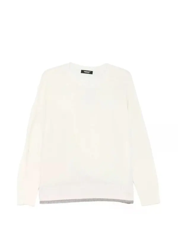 Undercover Checked-trim Sweater