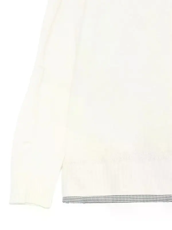 Undercover Checked-trim Sweater