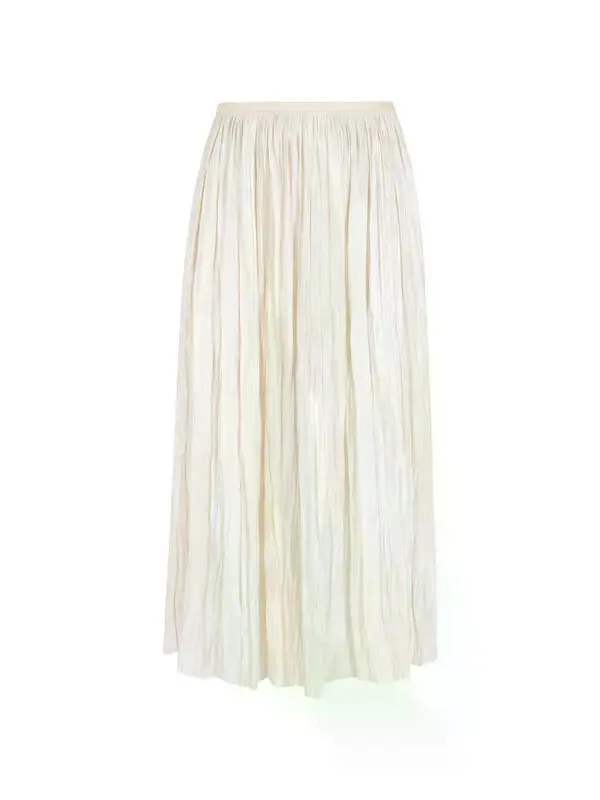 ROBERTO COLLINA Pleated Midi Skirt - Neutrals