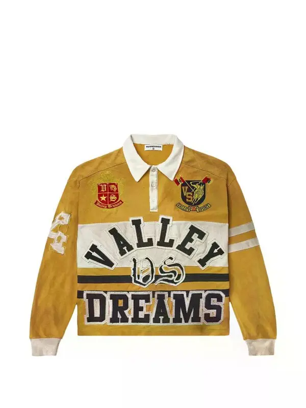 VALE FOREVER Dreams Embroidered-detail Polo Shirt - Yellow