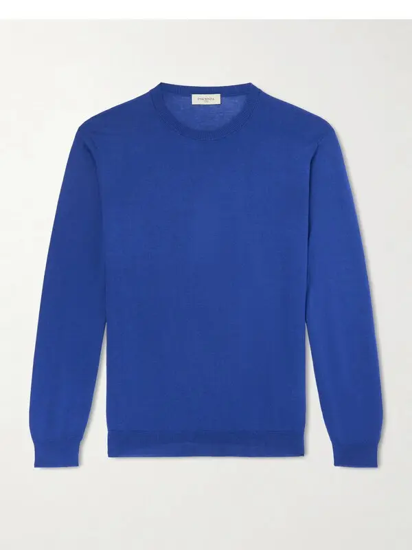 PIACENZA CASHMERE 1733 Cotton Sweater - Blue