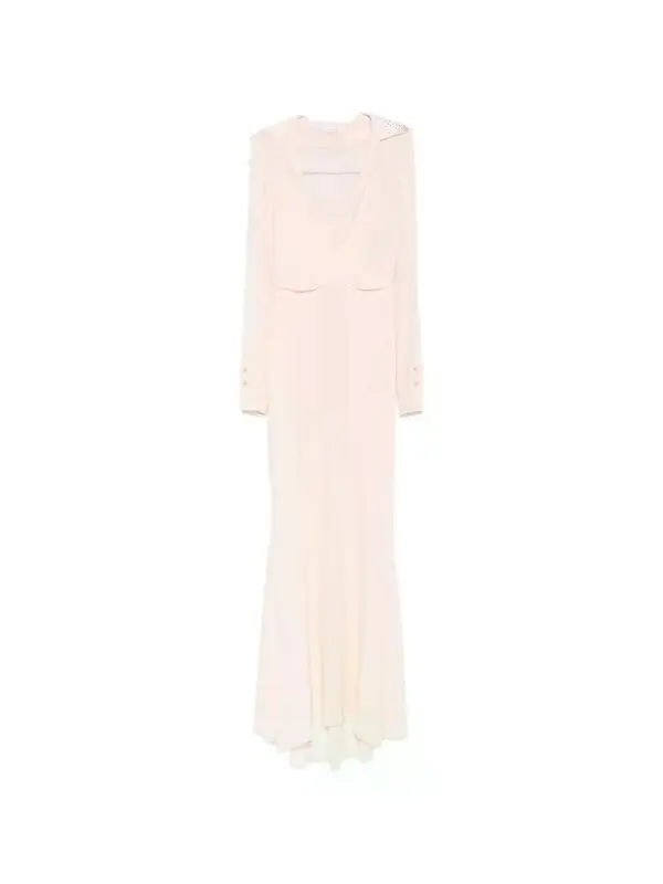 Patrizia Pepe Crystal-embellished Maxi Dress - Pink