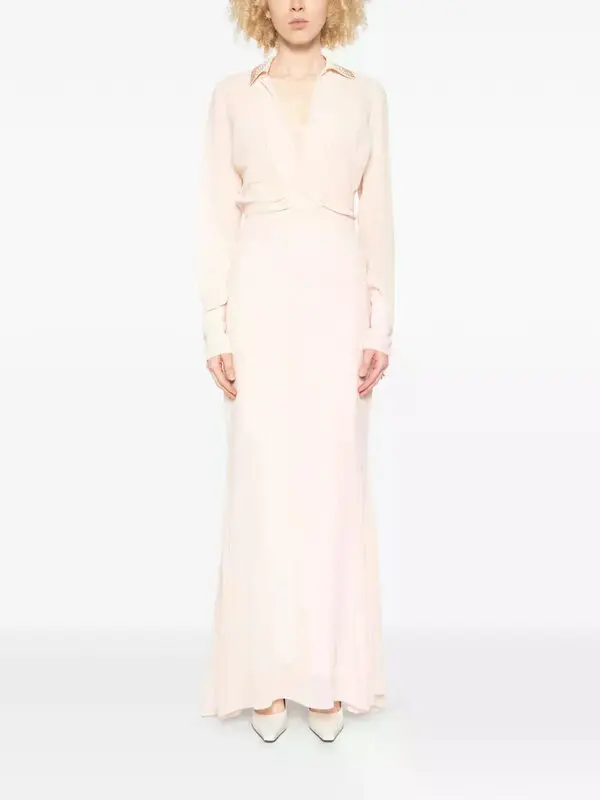 Patrizia Pepe Crystal-embellished Maxi Dress